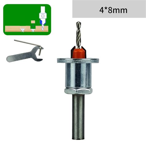 8mm Shank Drill Bit Core Limiter Countersink Drills Router Bit Woodworking Tool