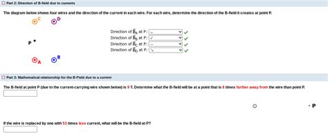 Solved O Part 2 Direction Of B Field Due To Currents The Chegg Com