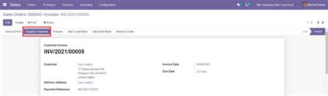 Odoo Invoices Odoo V Community Edition