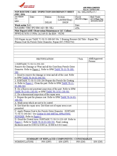 Non Routine Card Nrc Pdf