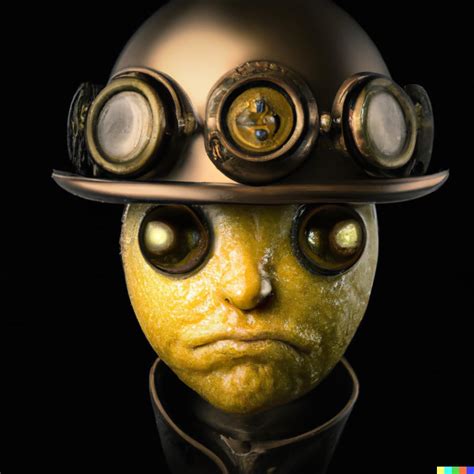 Steampunk Outfit On A Humanoid Lemon Portrait Rdalle2