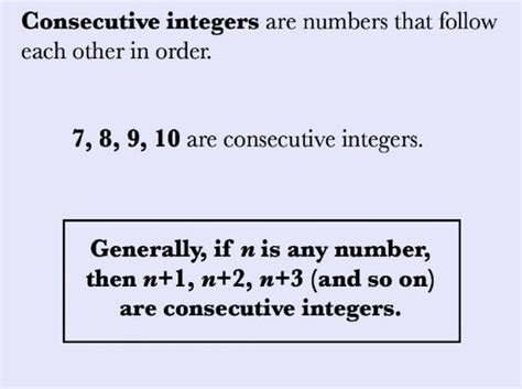 Consecutive Integers Tutorial Sophia Learning