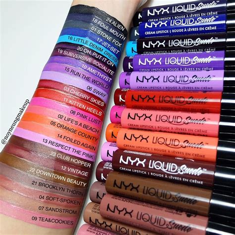NYX Liquid Suede | Lipstick swatches, Makeup swatches, Nyx liquid suede