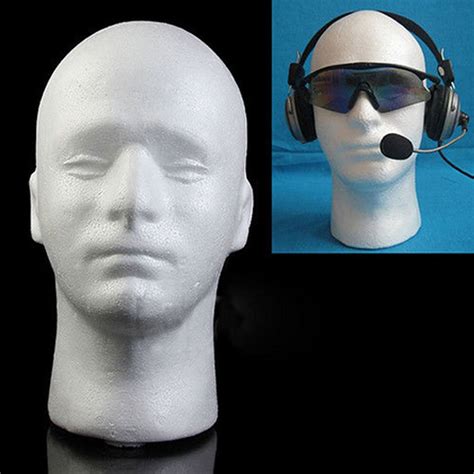 Tête de Mannequin pour homme en polystyrène blanc Grandado