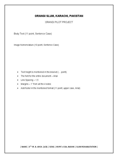 Slum Rehab Submission Format Pdf Economies