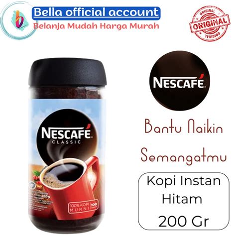 Jual NESCAFE Classic Kopi Instan Kopi Hitam 200 Gr Jar Shopee Indonesia