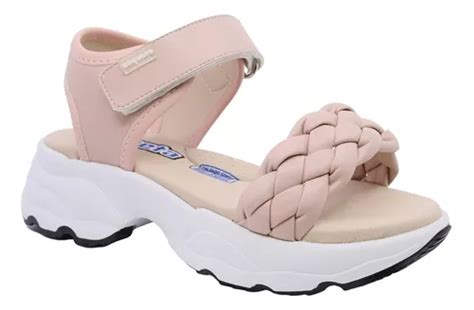 Coqueta Sandalia De Ni A Velcro Ajustable Suela Gruesa Env O Gratis