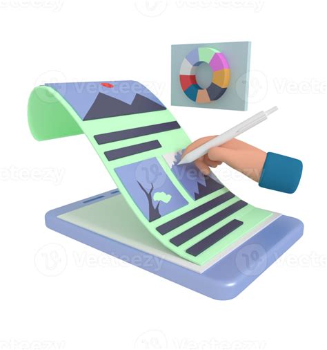 3d Illustration Of Working Ui Designer 10987094 Png