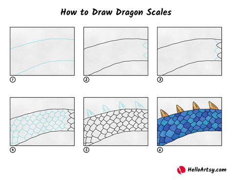 How To Draw Dragon Scales Helloartsy