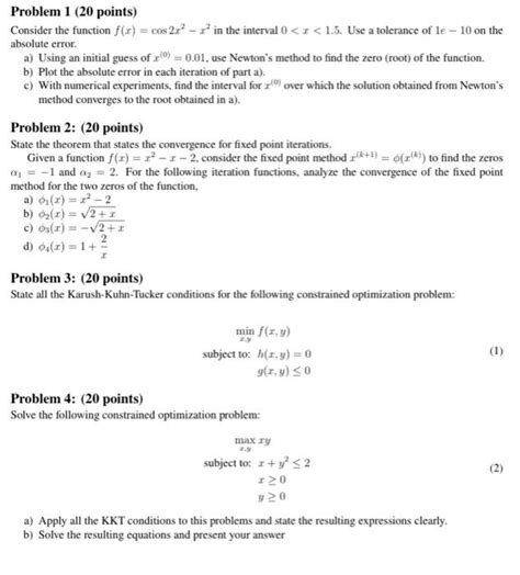 Solved Problem 2 The Is For A Numerical Analysis Advanced Chegg