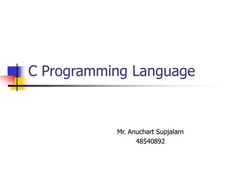 Ppt C Programming Language Powerpoint Presentation Free Download