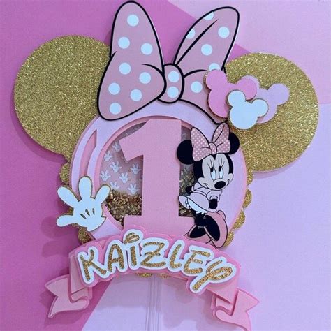 Minnie Mouse Cake Topper Minnie Mouse Birthday Topper E In Minnie Mouse Cake Topper