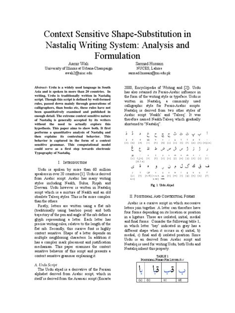 Context Sensitive Shape Substitution Pdf Pdf Alphabet Symbols