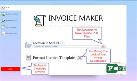the functions in microsoft excel invoice generator v2 using excel userform