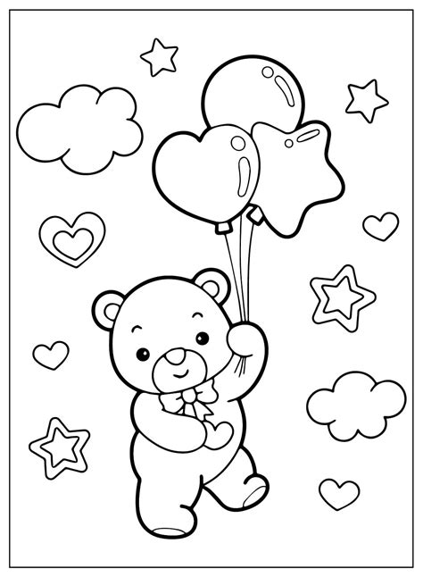 Free Printable Teddy Bear Coloring Page Free Printable Coloring Pages