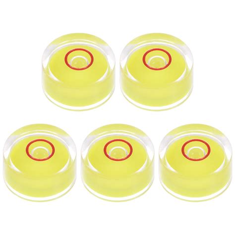 5 Packs Round Bubble Level 18x9mm Mini Circular Bullseye Spirit Levels For Leveling Camera