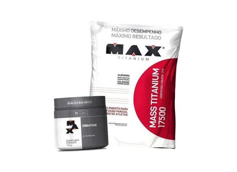 Mass 17500 3kg Hipercalórico Creatina 150g Max Titanium Com O