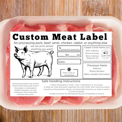 Custom Farm Fresh Meat Processing Sticker Label Etsy