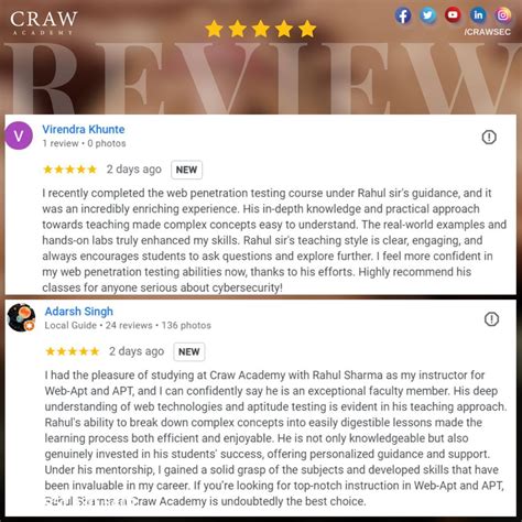 Craw Security On Linkedin Crawsec Cyberseurity Ethiclahacking Reviews Hacker