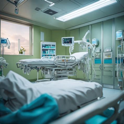Premium Ai Image Hospital Room Concept Model