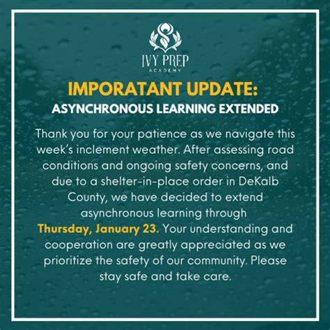 Important Update Asynchronous Learning Extended