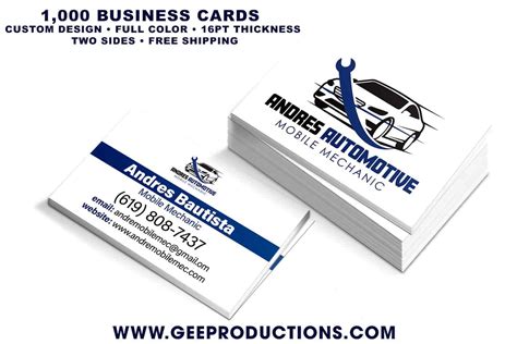 Mobile Mechanic Business Cards Tips For Design And Distribution
