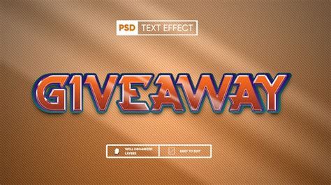 Premium PSD Giveaway Text Effect