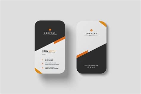 Premium Vector Vertical Business Card Design Template