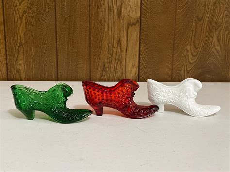 Hobnail Fenton Glass Slippers Proxibid