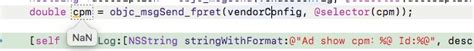 Ios Runtime Return Me NaN When I Use Objc MsgSend Fpret Method And I Can See The Value On