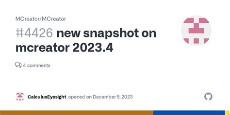 New Snapshot On Mcreator 20234 · Issue 4426 · Mcreatormcreator · Github