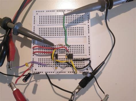 circuit board showing the two opams tl081 resistors and capacitors