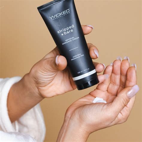 Stripped Bare Ultra Rich Fragrance Free Sensual Massage Cream 4 Oz
