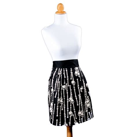 Skeleton Apron Half Apron Vintage Style Aprons Halloween Shopping