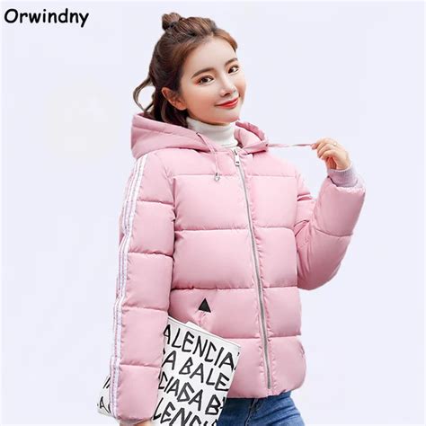 Orwindny 2018 New Student Cute Pink Winter Coat For Girls Casual