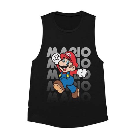 Playera Nintendo Super Mario Talla CH Sin Manga Estampado Con Letras Negro Walmart