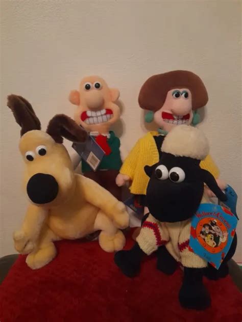 WALLACE GROMIT Shaun The Sheep Wendolene Plush Toys Bundle New
