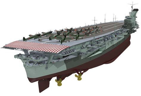 Ijn Shinano Battleship Illustration Design Japanese Aircraft Carrier