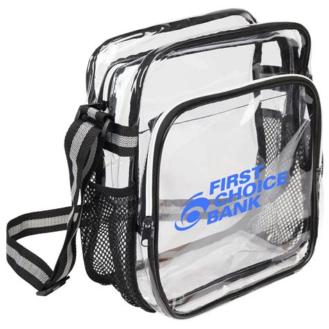 santa clara clear messenger bag with side pockets one color