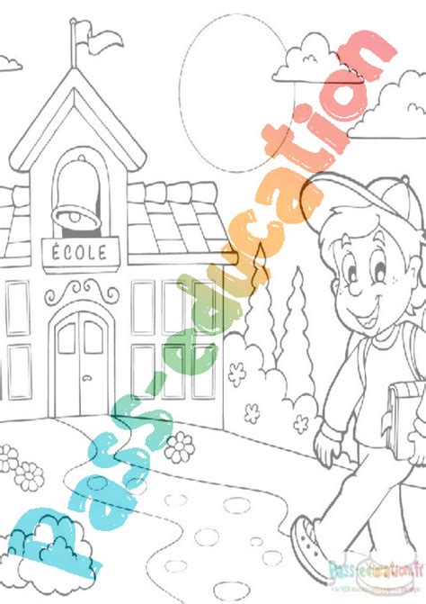 Coloriages Gratuits Sur Le Thème De Lécole Activités Ludiques Et éducatives à Imprimer