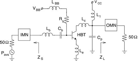 Class E Pa Circuit With Conceptual Input And Output Matching Networks