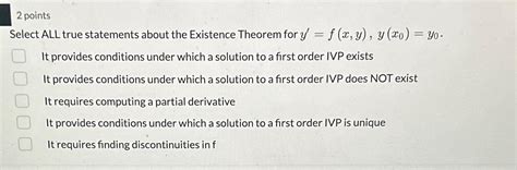 solved 2 points nselect all true statements about the