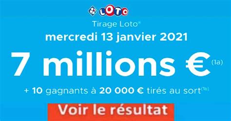 Résultat LOTO 13 janvier 2021 tirage FDJ Joker et codes loto gagnants En Ligne