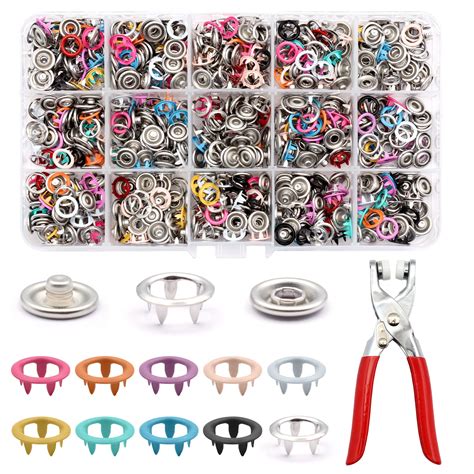 460 Sets 24 Colors Kam Snap Buttons Plastic Snap Fastener Set With