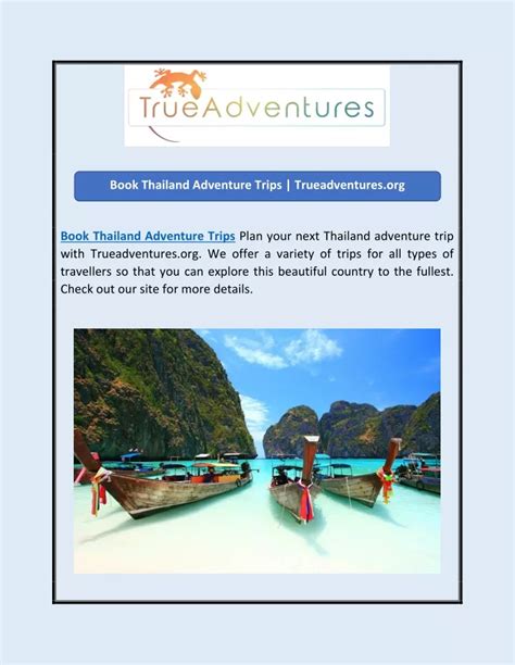 Ppt Book Thailand Adventure Trips Powerpoint