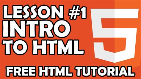 Free Html Tutorial Beginner Level Lesson 1 Introduction To Html Ttutorial Youtube