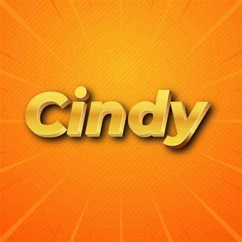 Premium Photo Cindy Text Effect Gold  Attractive Background Card