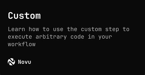Custom Novu Documentation