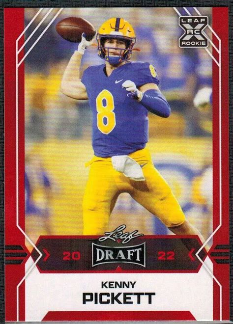 NFL Leaf 2022 Draft Football Single Card Red Kenny Pickett 09 Rookie