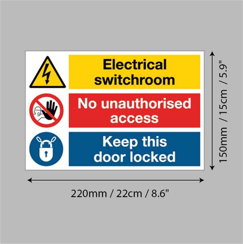 Electrical Switchroom No Unauthorised Access Keep This Door Locked